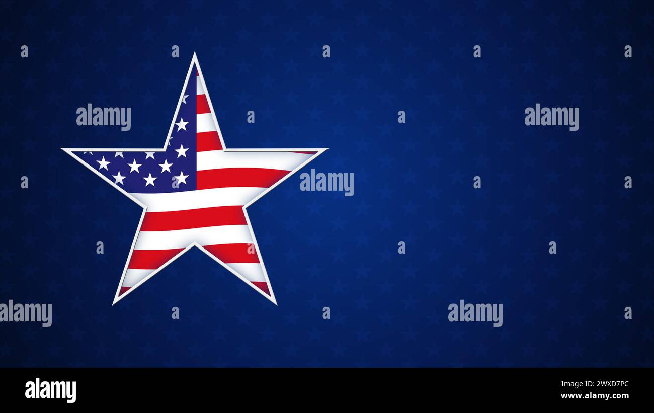 American flag inside the star shape Stock Photo - Alamy