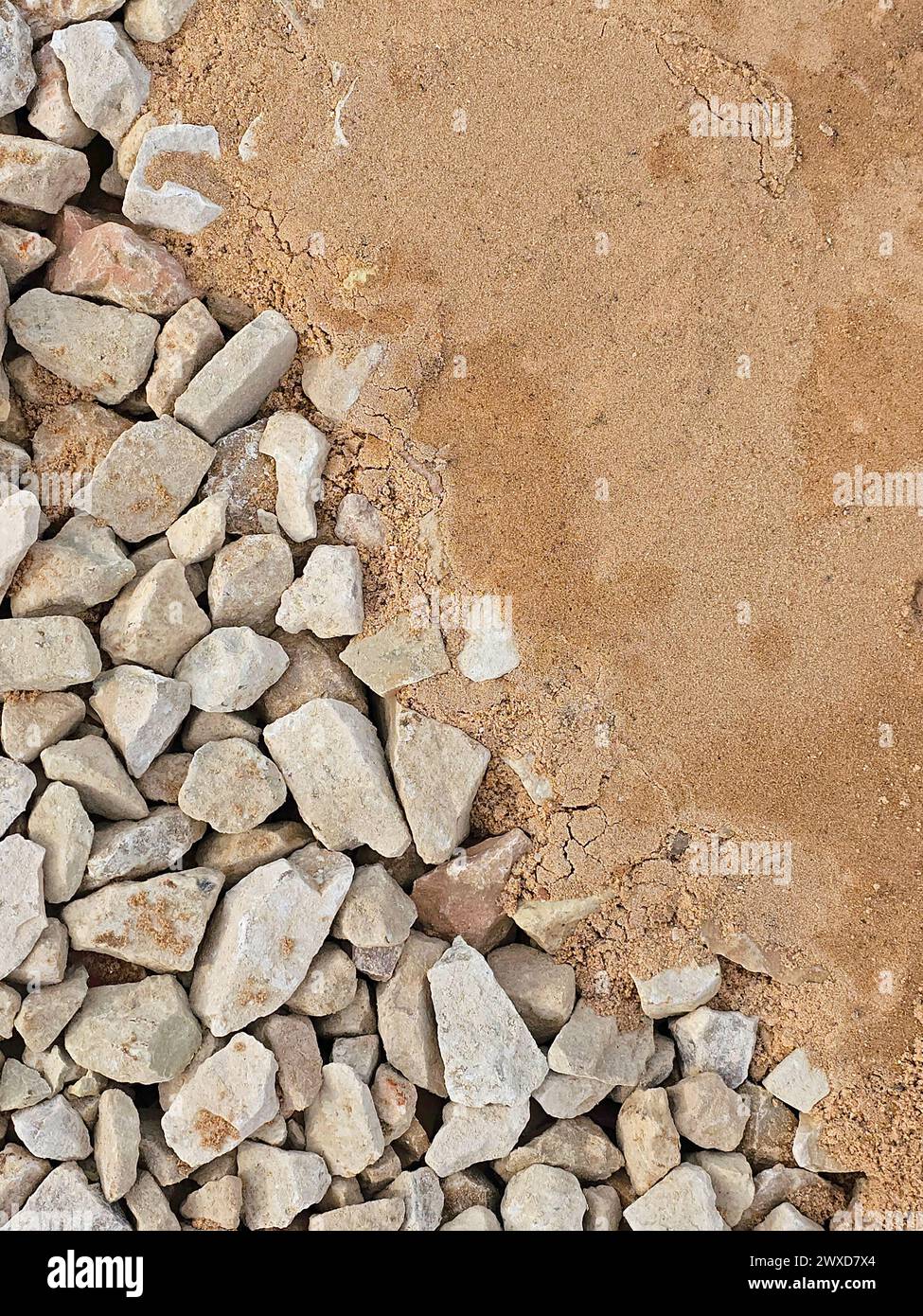 dolomite crushed stone on the construction site Stock Photo - Alamy