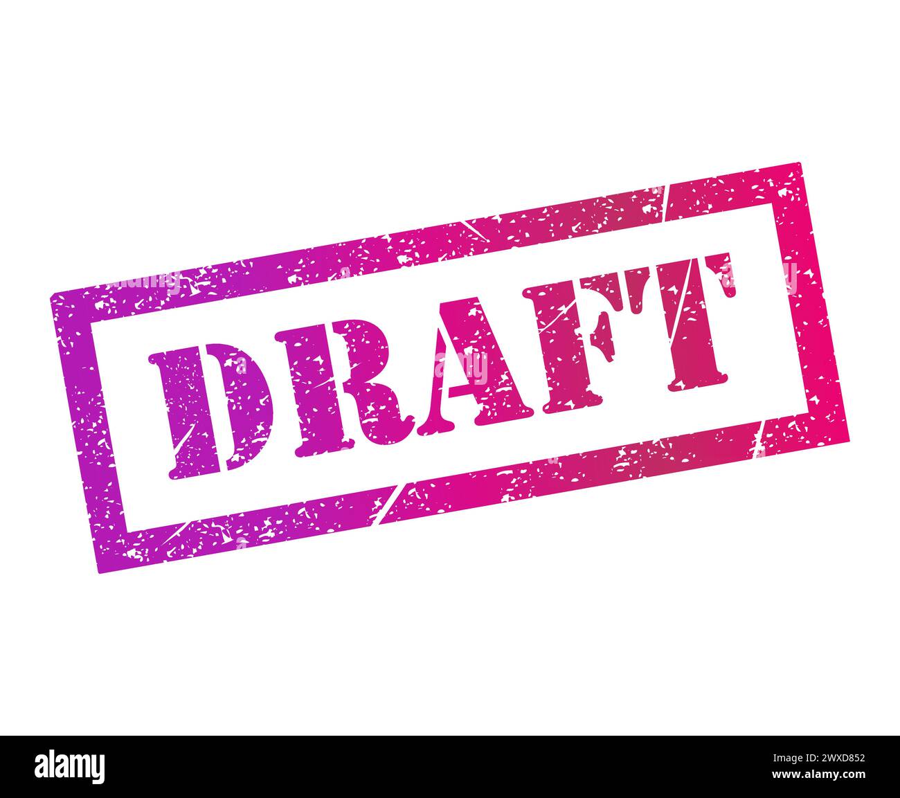 Draft stamp symbol, label sticker sign button, text banner vector ...