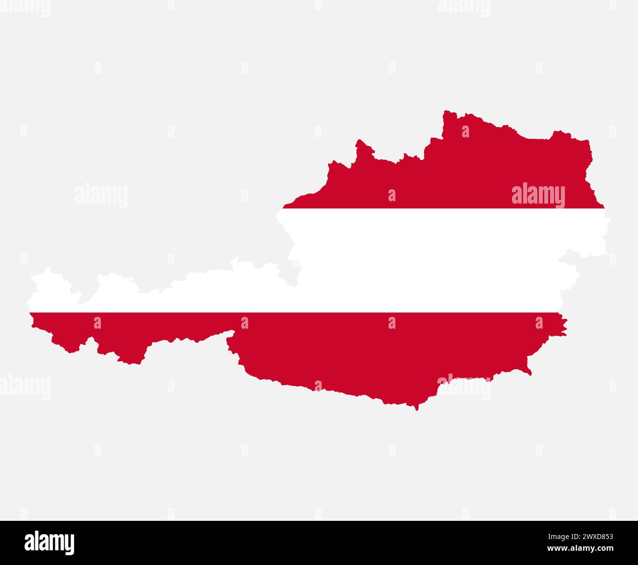 Austria map symbol shape, travel web flat concept icon symbol vector ...