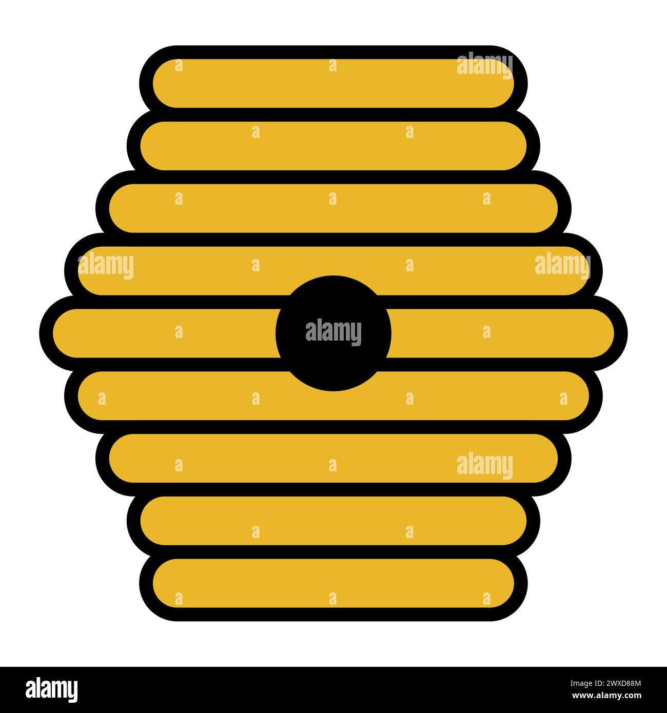 Hive natural icon, bee web flat habitat sign, graphic vector ...