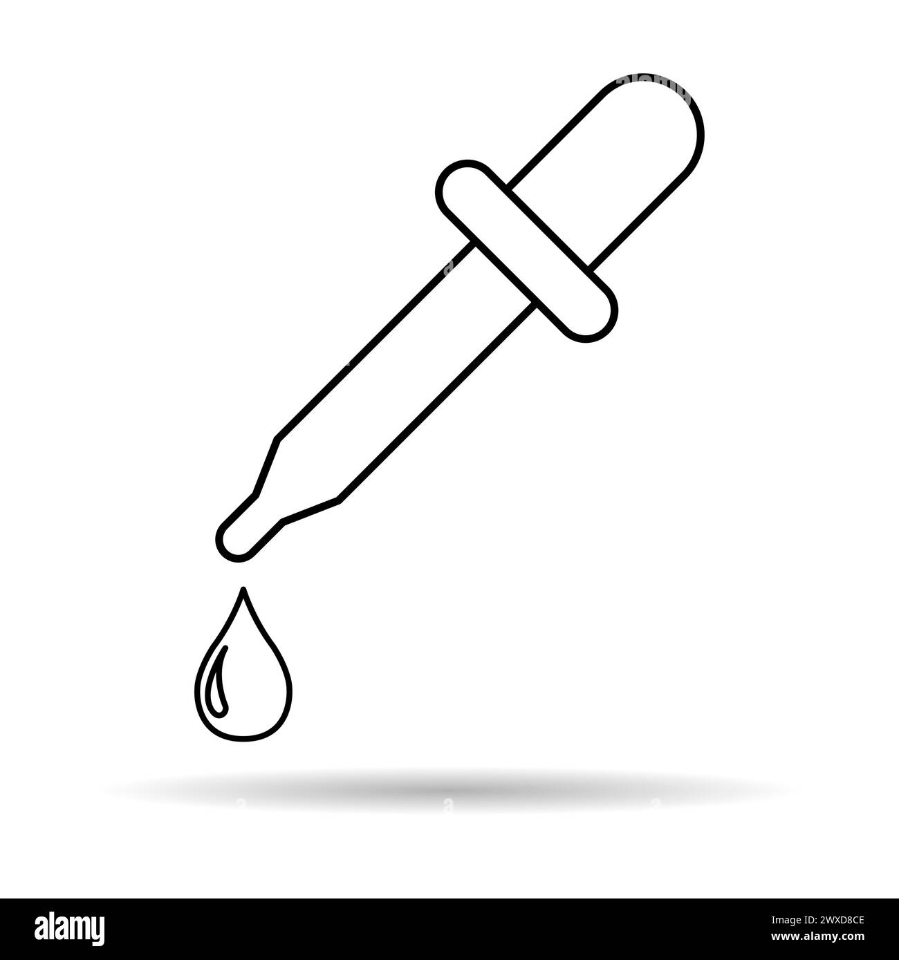 Dropper liquid shadow icon, medicine health tool web symbol, test fluid ... Dropper liquid shadow icon, medicine health tool web symbol, test fluid ...