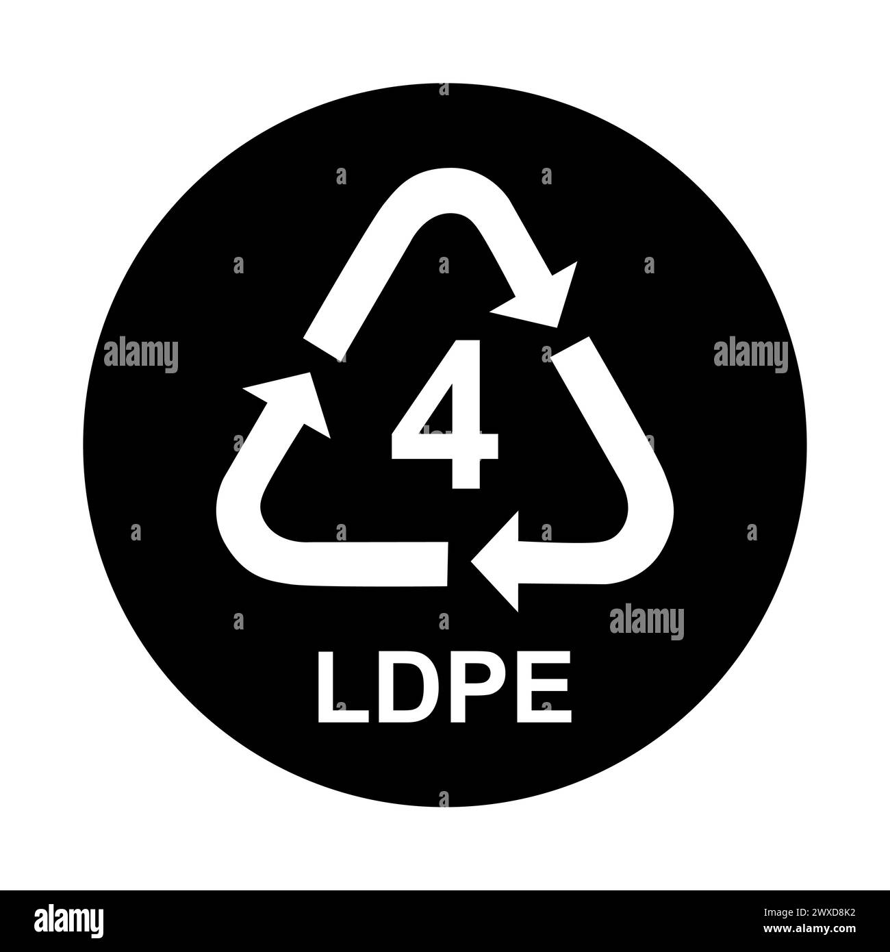 Ldpe recycling logo Stock Vector Images - Alamy