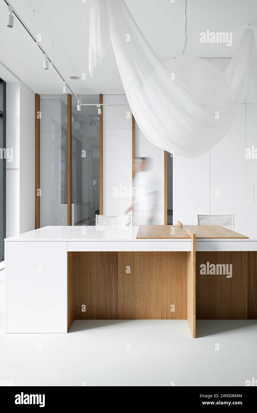 Light minimalist office Interior design Stock Photo - Alamy