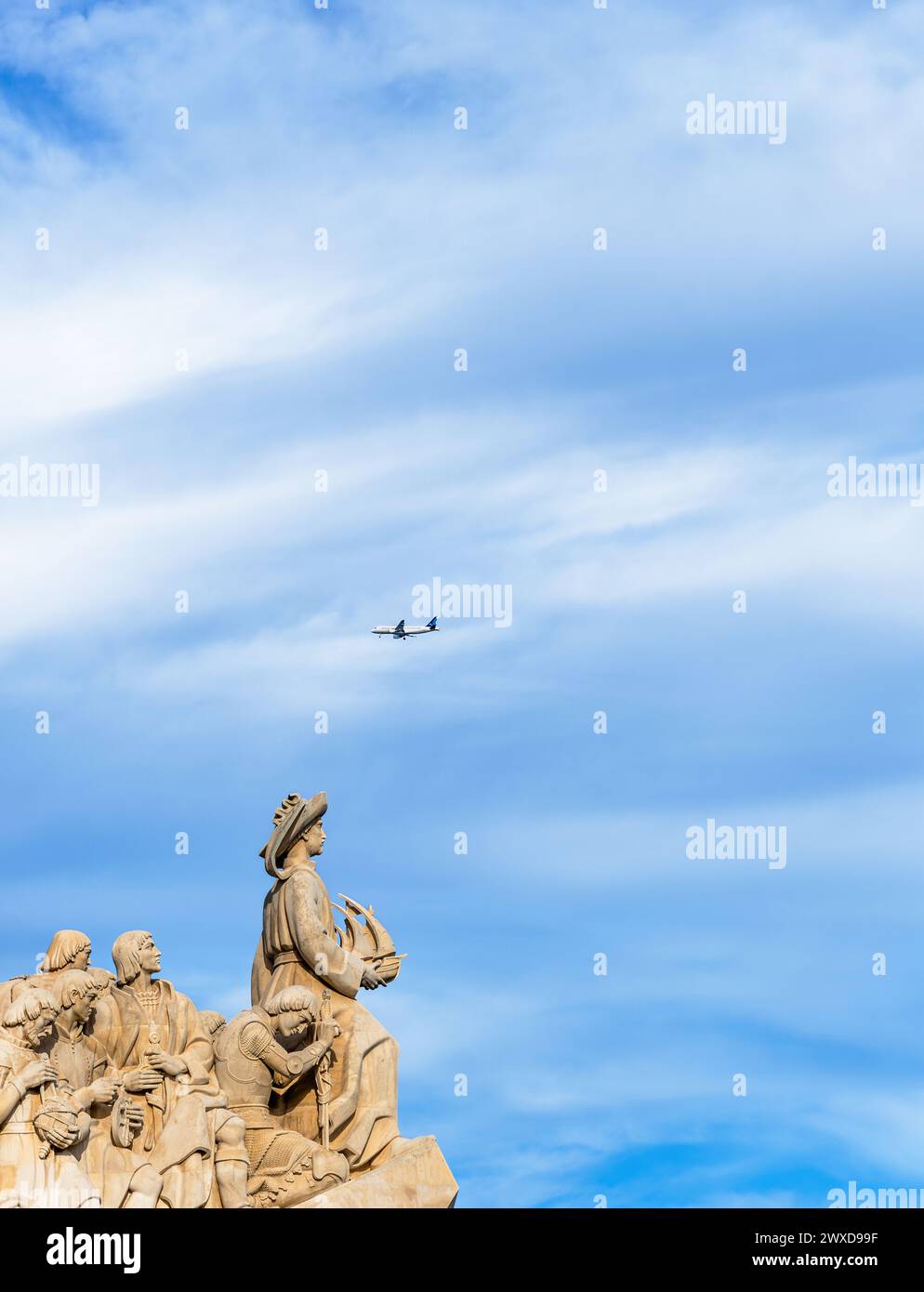 Limestone Monument to the Discoveries, with Henry the Navigator holding ...