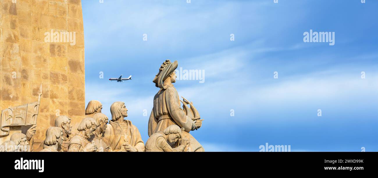 Limestone Monument to the Discoveries, with Henry the Navigator holding ...