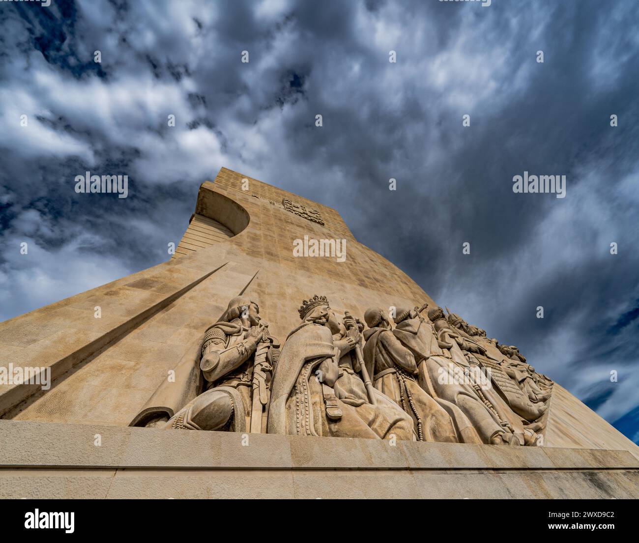 Low angle view of the western side of the limestone sculptures of ...