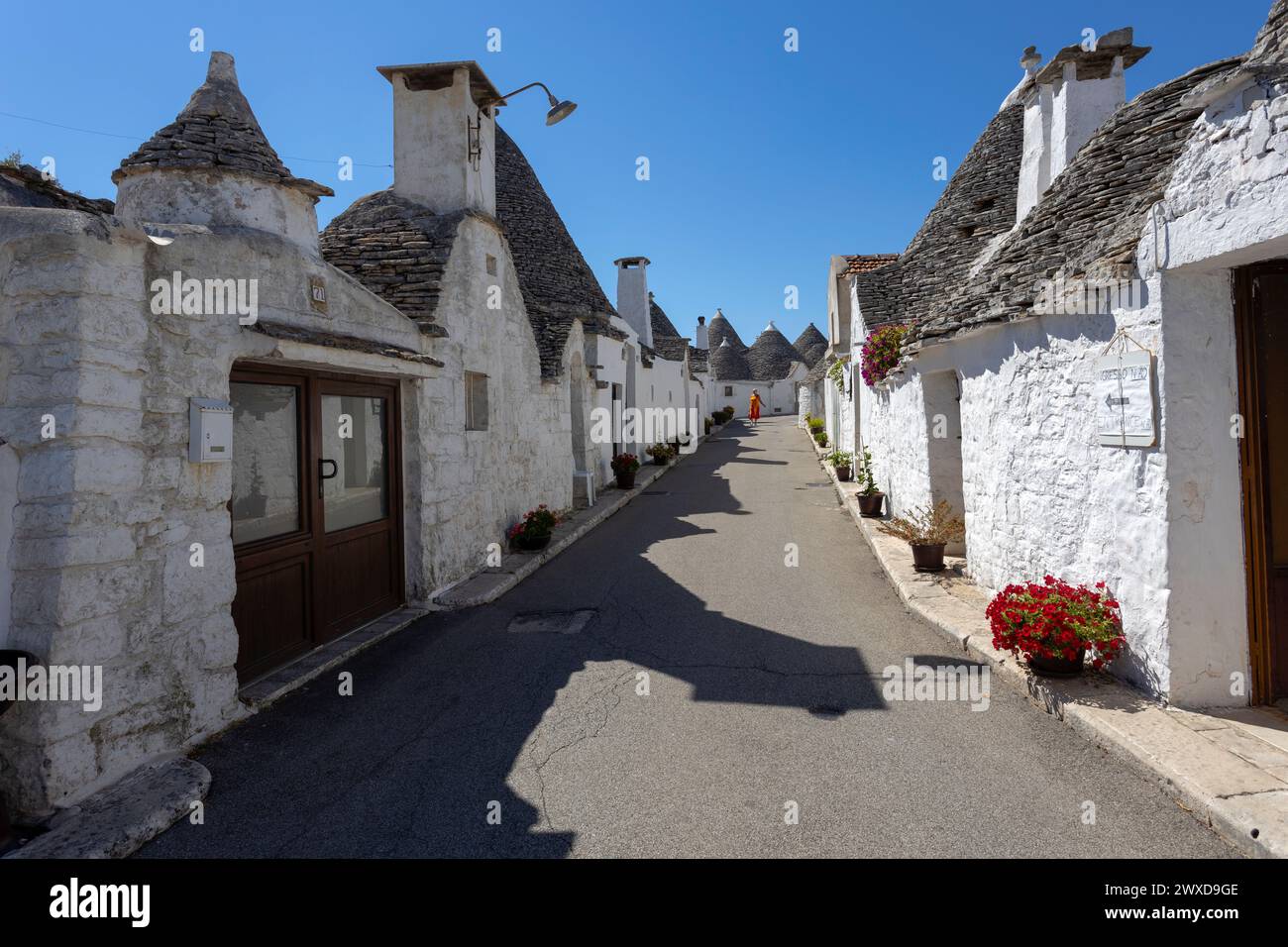 The Trulli of Alberobello, the typical limestone houses in the province ...