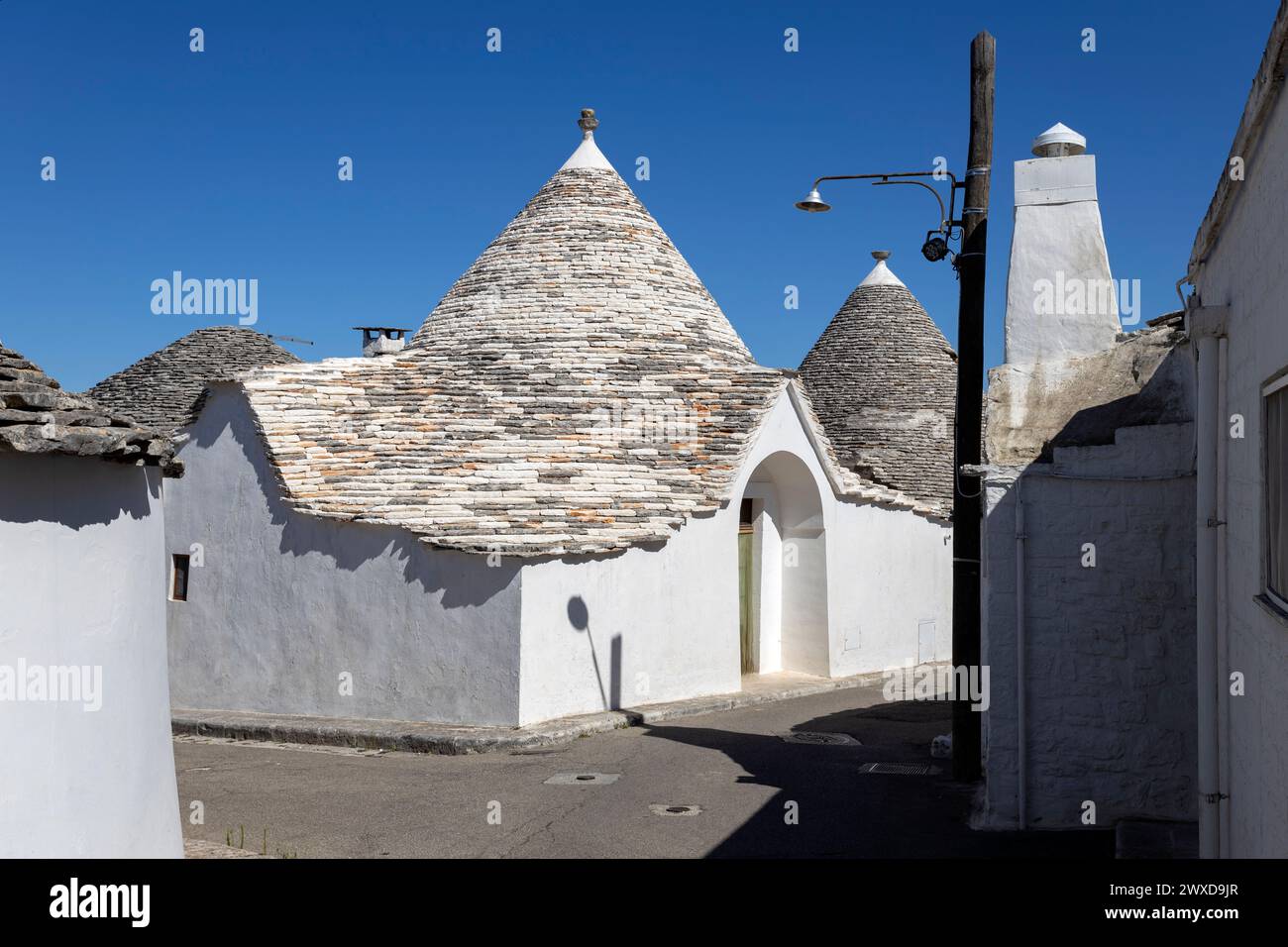 The Trulli of Alberobello, the typical limestone houses in the province ...