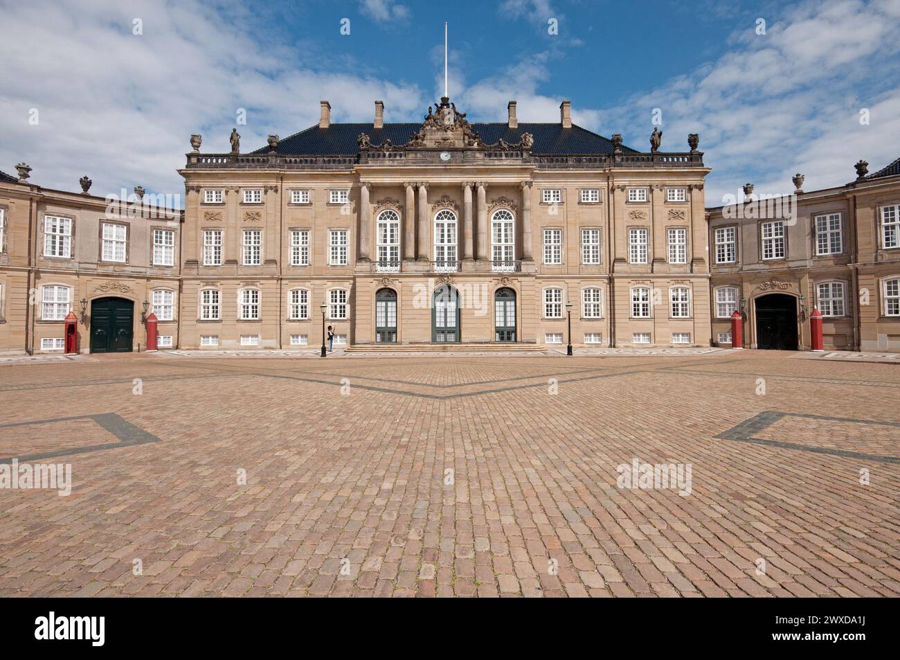 Amalienborg Palace (official residence of the Danish Royal Family) in ...