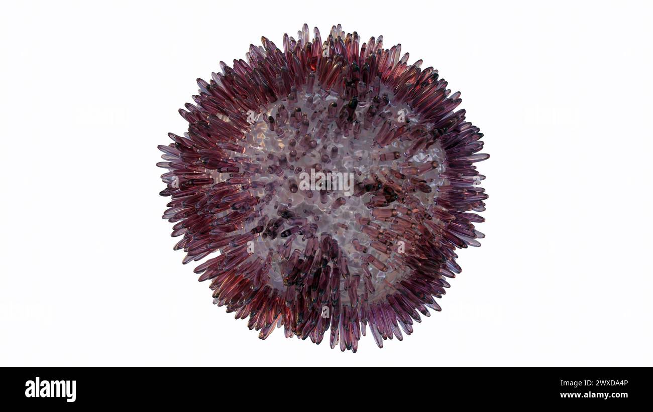 3d rendering of Hairy cell leukemia (HCL) is a rare type of chronic leukemia that develops ...