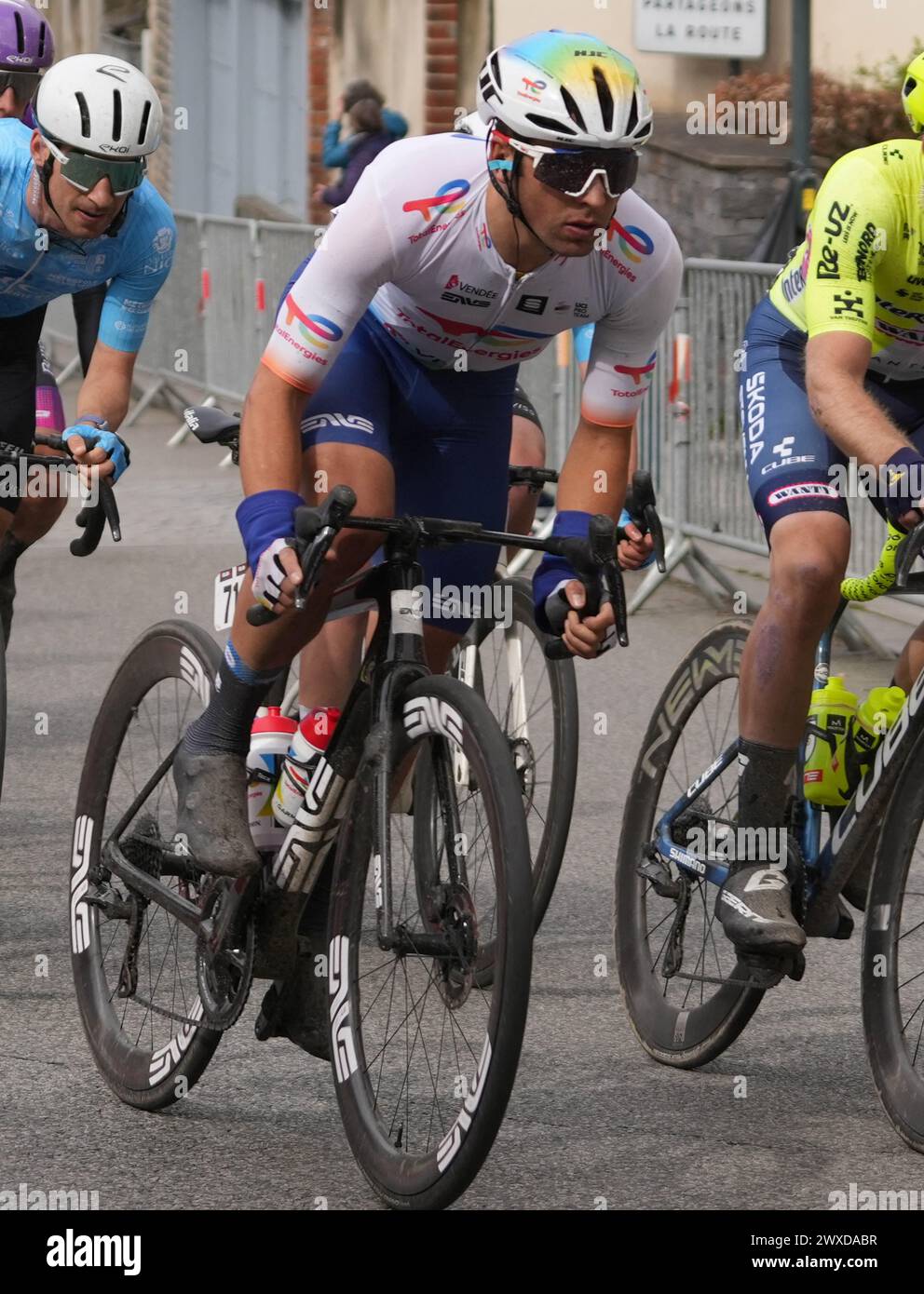 Vitre, France. 29th Mar, 2024. Julien Simon of TotalEnergies during the ...