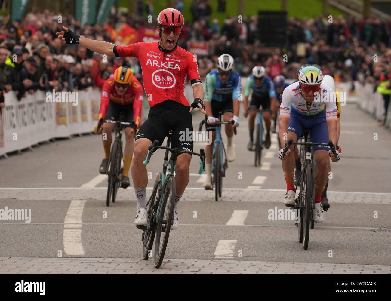 Vitre, France. 29th Mar, 2024. Julien Simon of TotalEnergies during the ...
