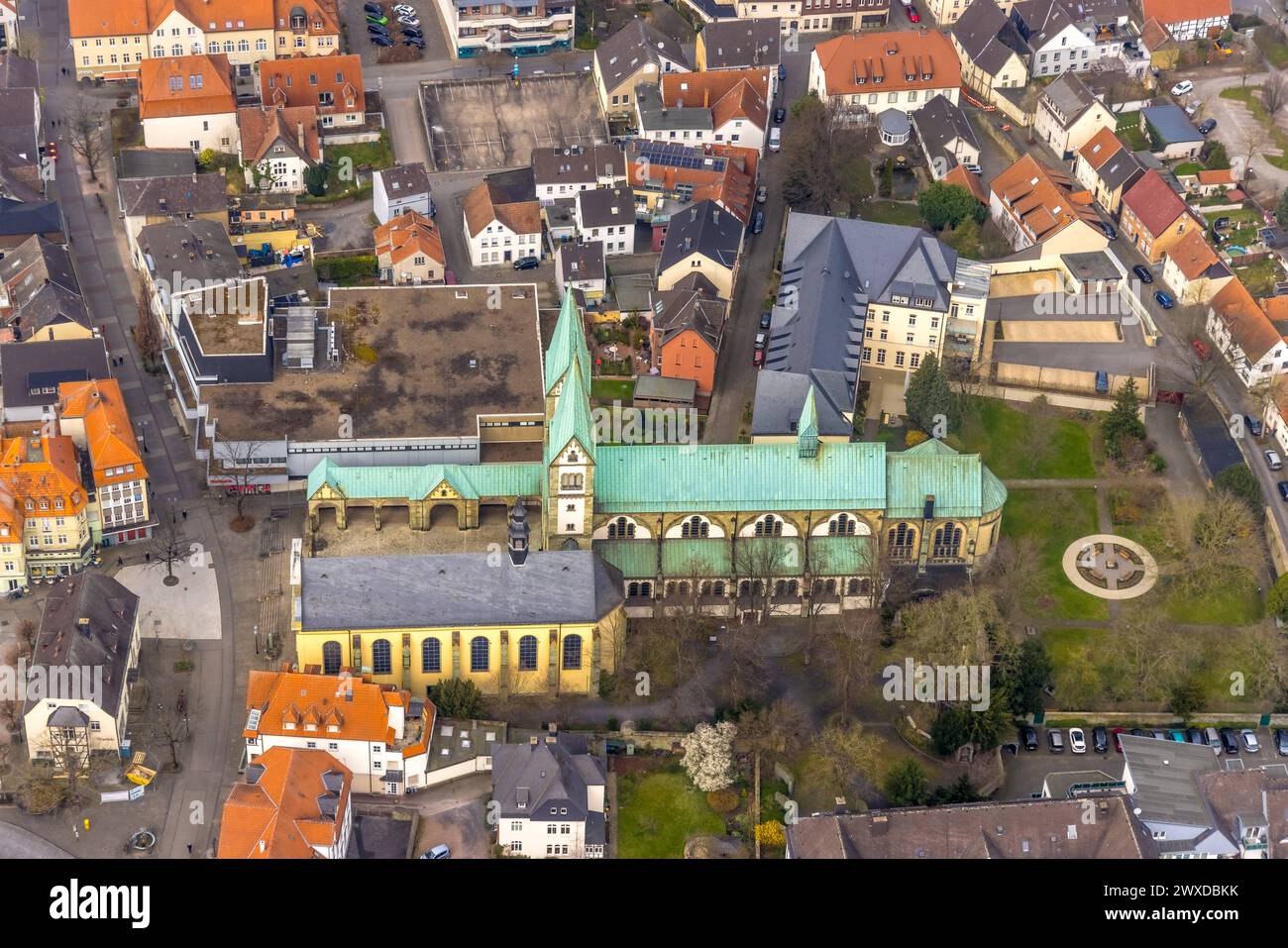 Luftbild, Wallfahrtsbasilika Mariä Heimsuchung, Kirche mit ...