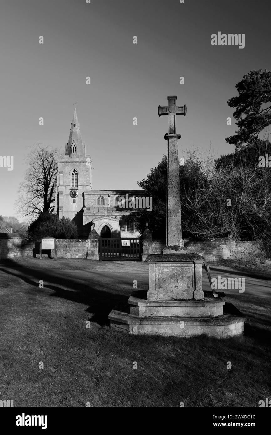 St Marys parish church, Weekley village, Northamptonshire, England, UK ...
