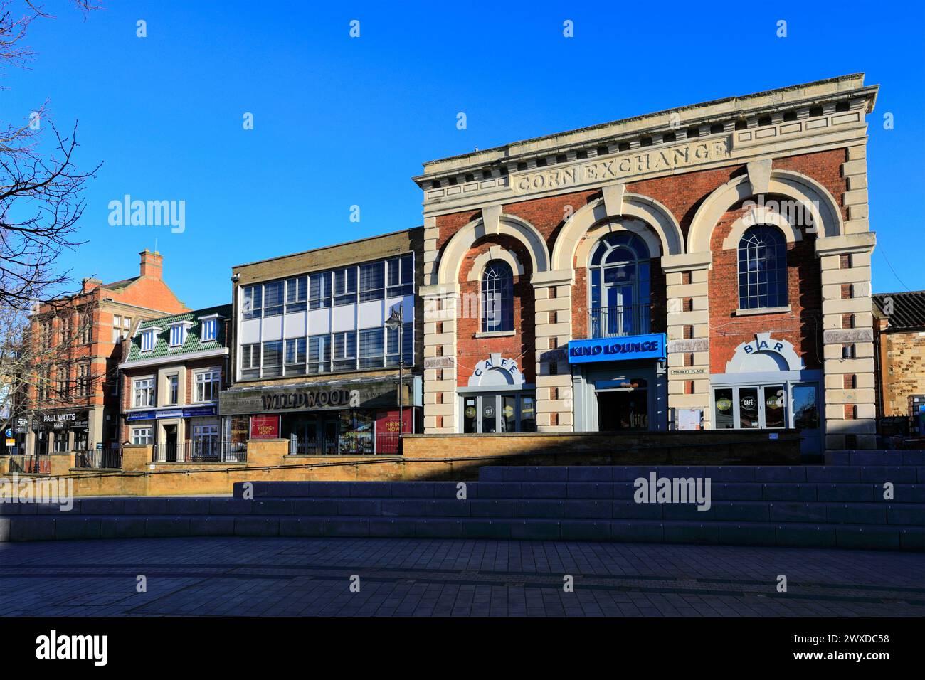 The Corn Exchange and Market Place, Kettering town, Northamptonshire ...