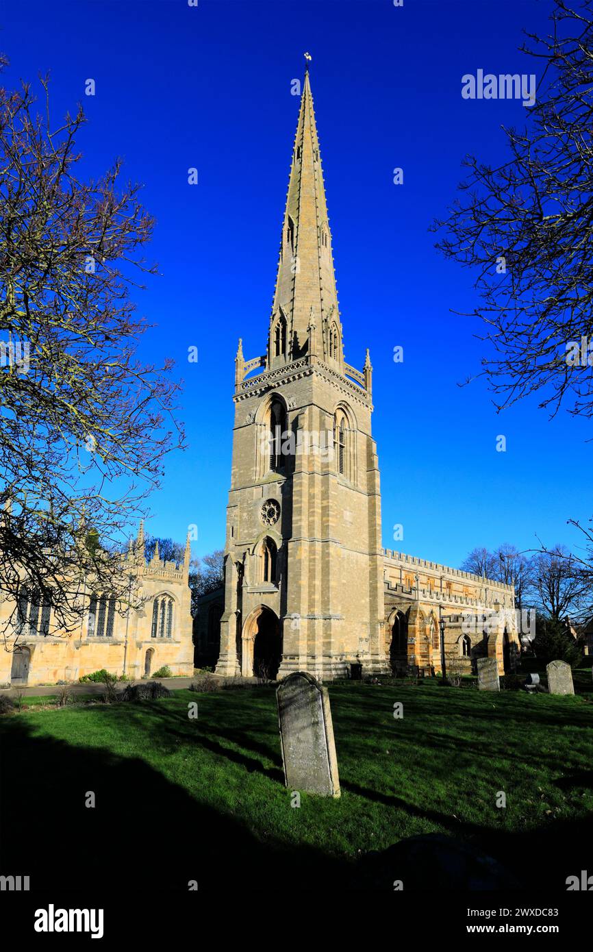 St Marys church, Higham Ferrers Town, Northamptonshire, England, UK ...