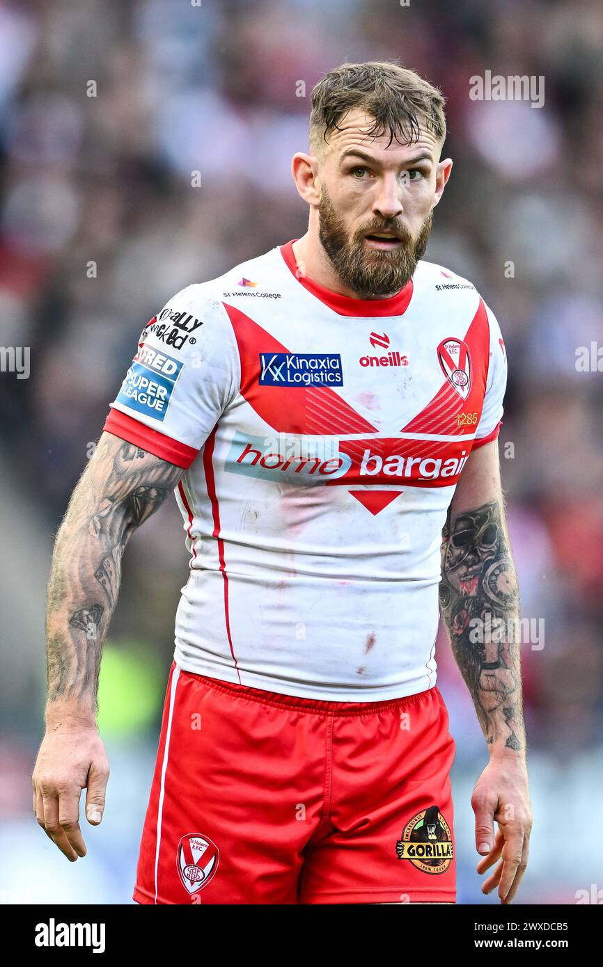Daryl Clark of St. Helens during the Betfred Super League Round 6 match ...