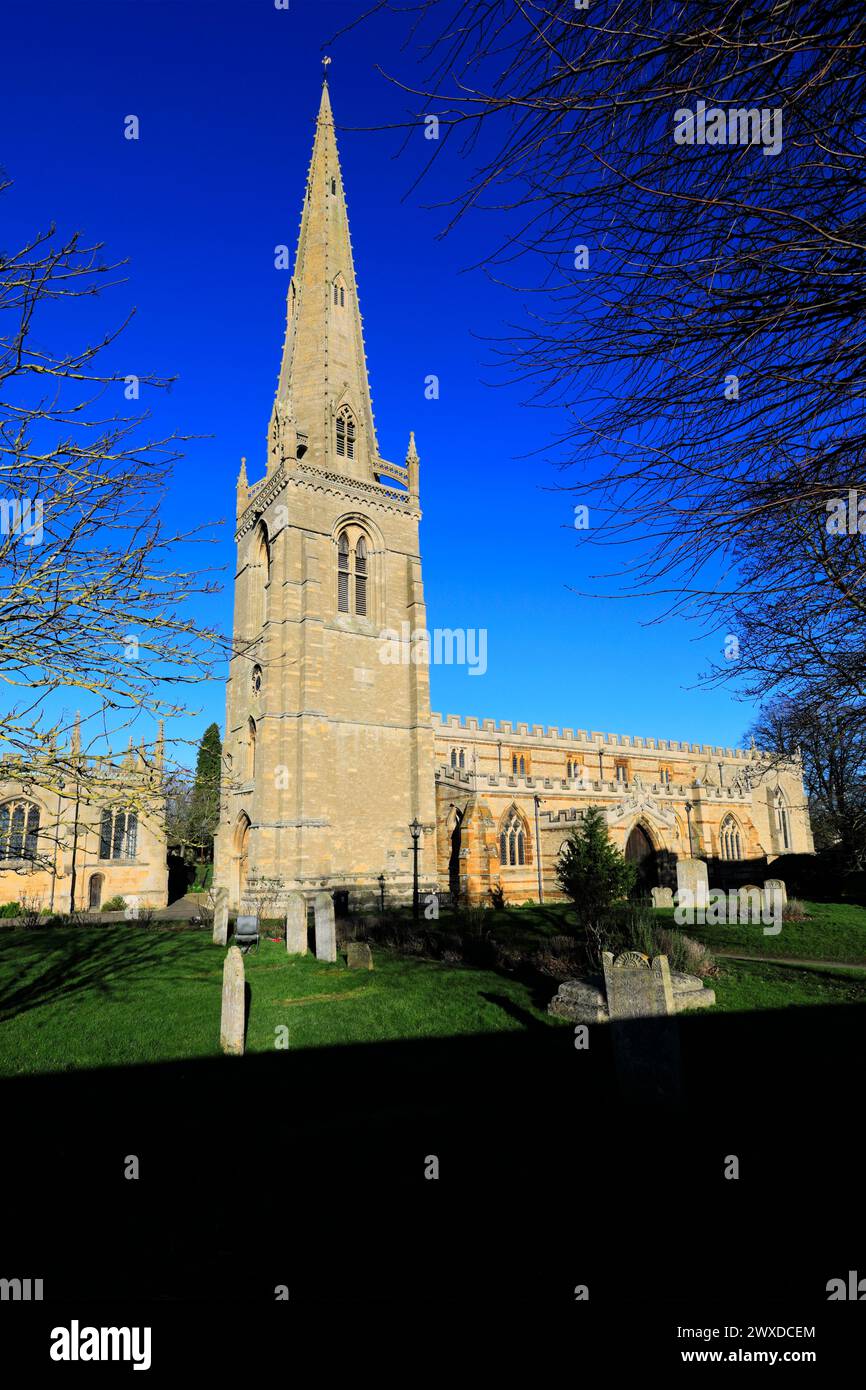 St Marys church, Higham Ferrers Town, Northamptonshire, England, UK ...