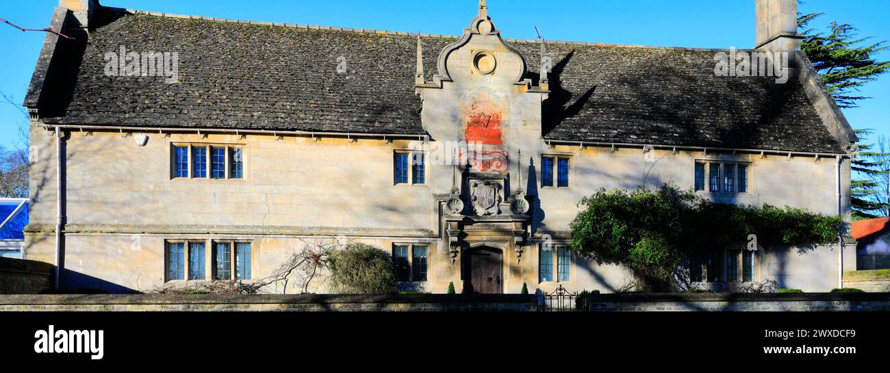 The Montagu Hospital and St Marys parish church, Weekley village ...