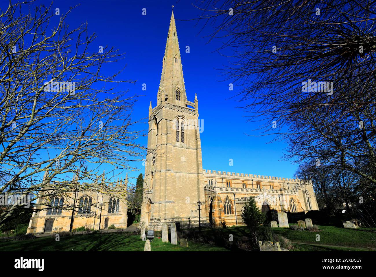 St Marys church, Higham Ferrers Town, Northamptonshire, England, UK ...