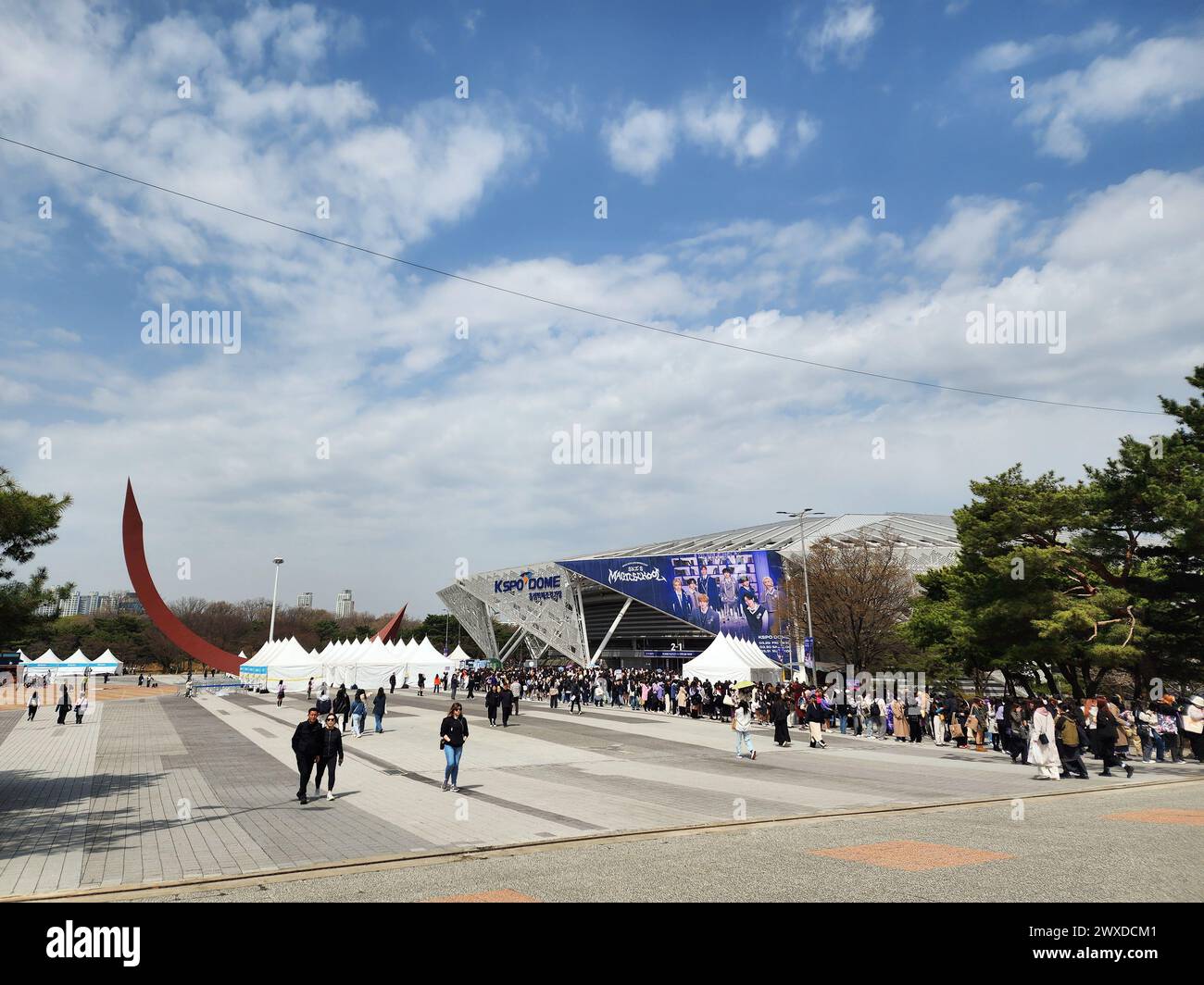 Seoul, South Korea - Fans lined up to enter a concert by K-pop boy ...