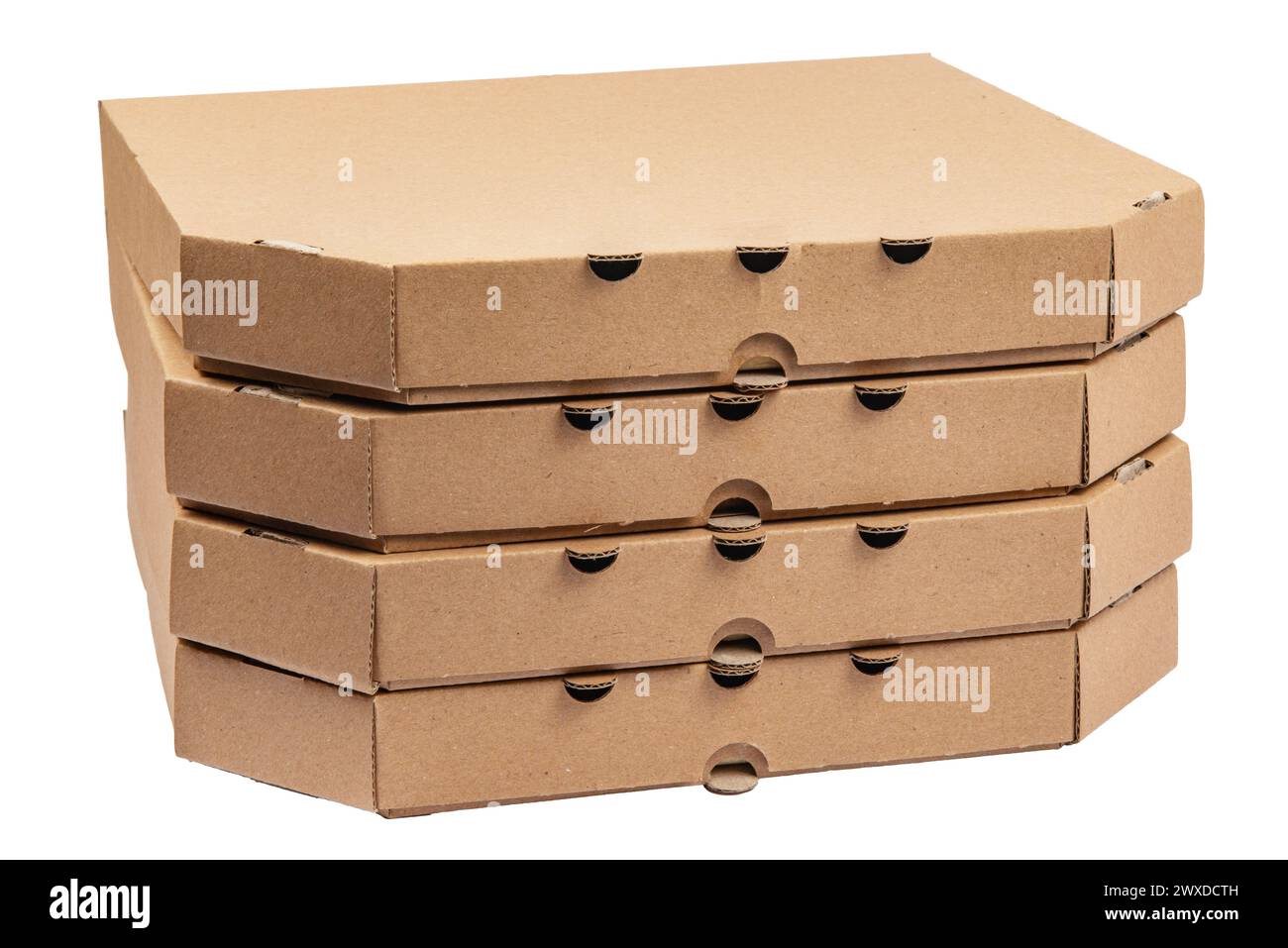 Stack of pizza boxes, isolated on white Stock Photo - Alamy