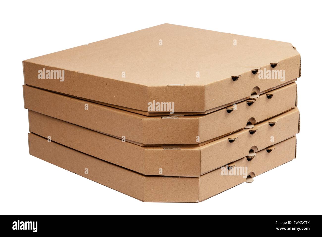 Stack of pizza boxes, isolated on white Stock Photo - Alamy