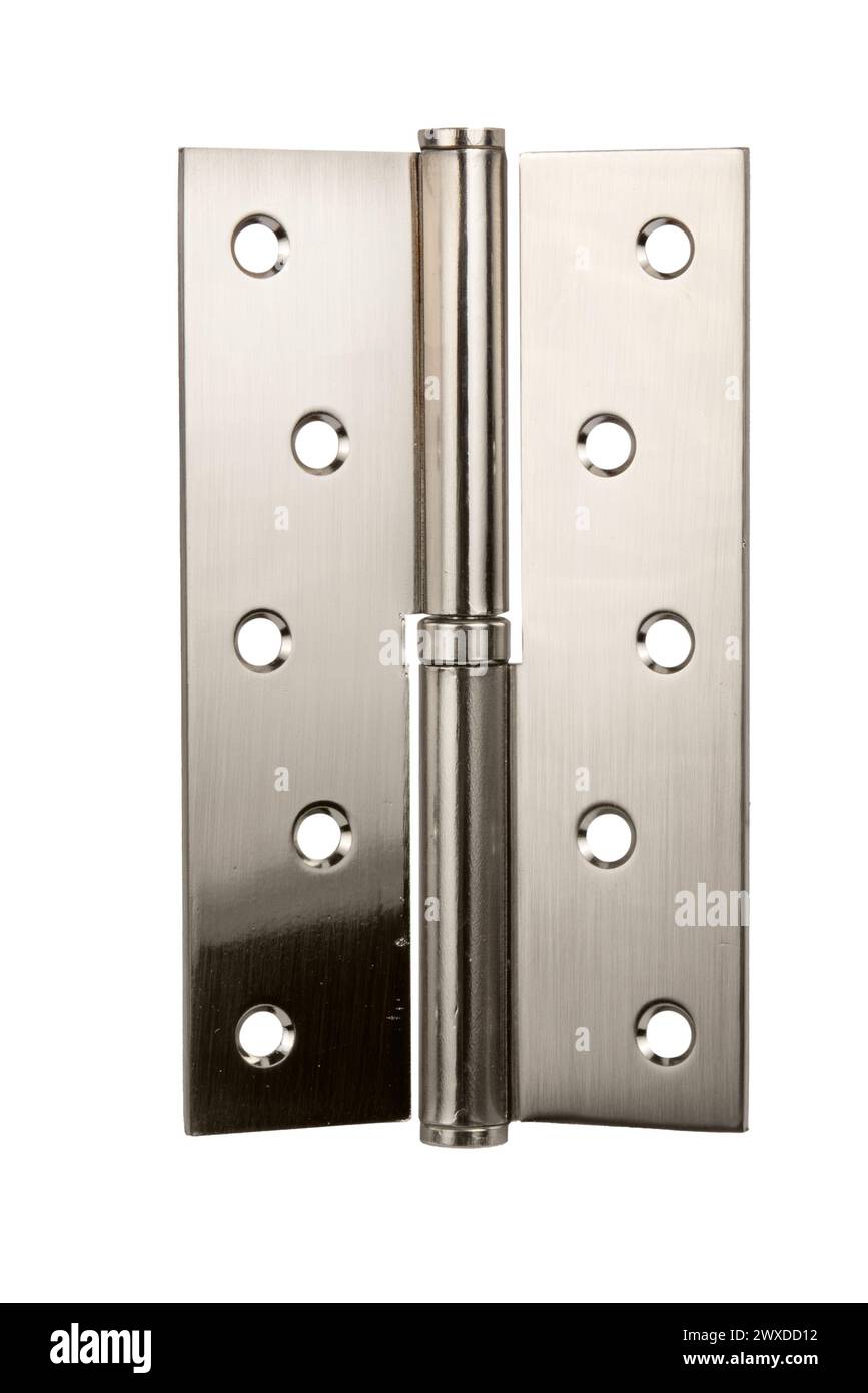 Door hinges made of metal on a white isolated background. Hinges for ...