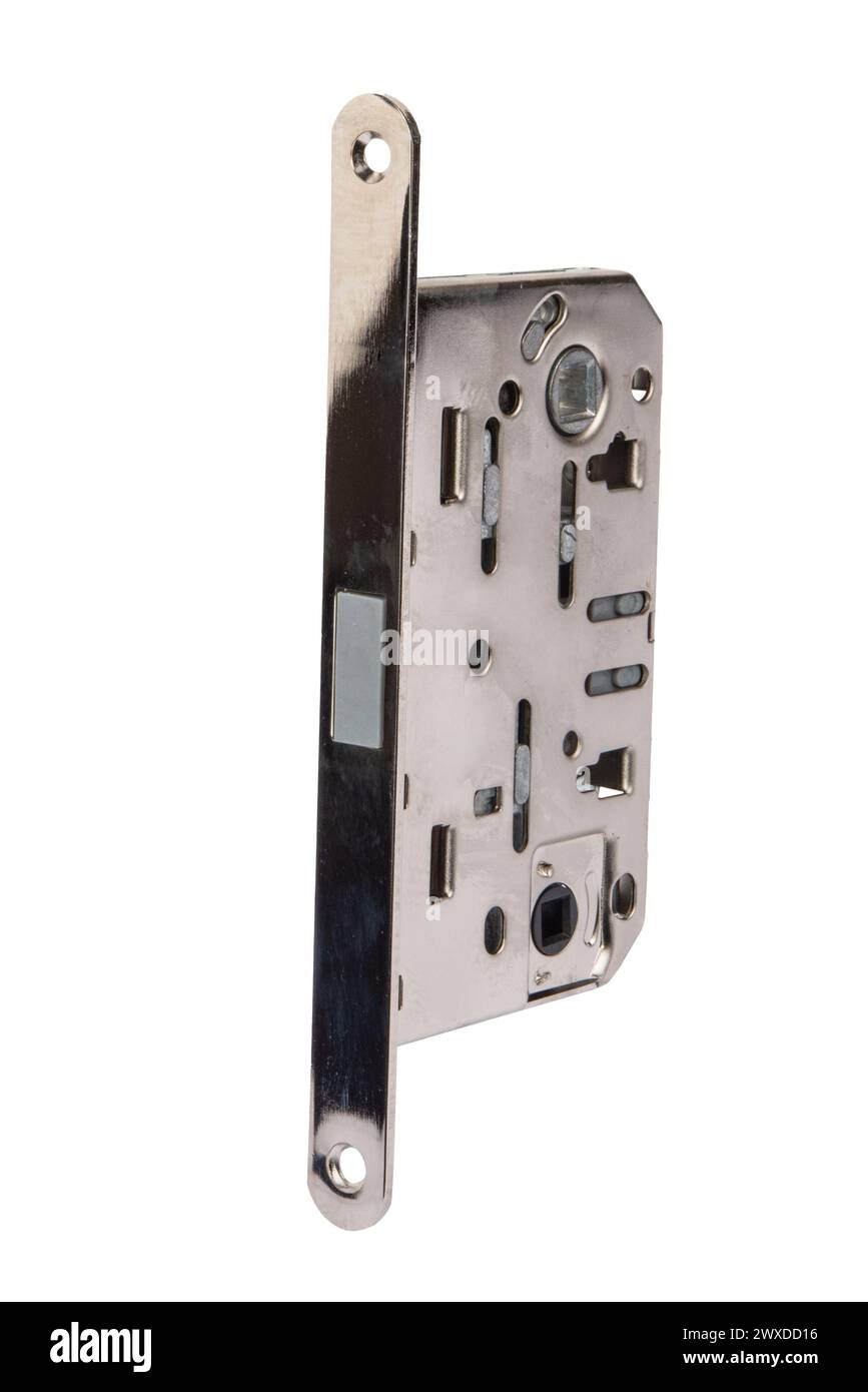 Classic interior lock in the form of a latch in matte gray with a ...