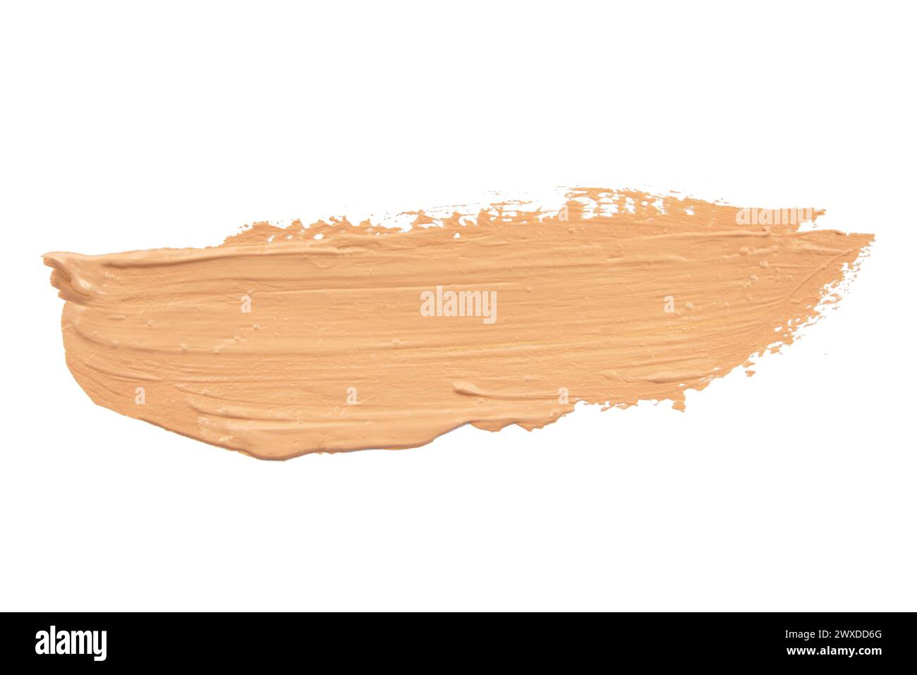 Textured peach color brush strokes isolated on white background Stock ...