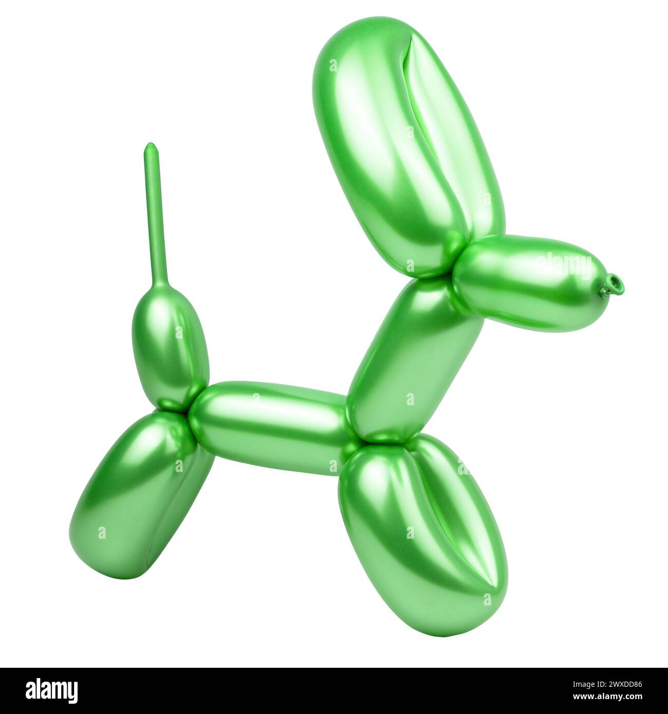 Party festive balloon dog twisting modeling isolated on the white ...