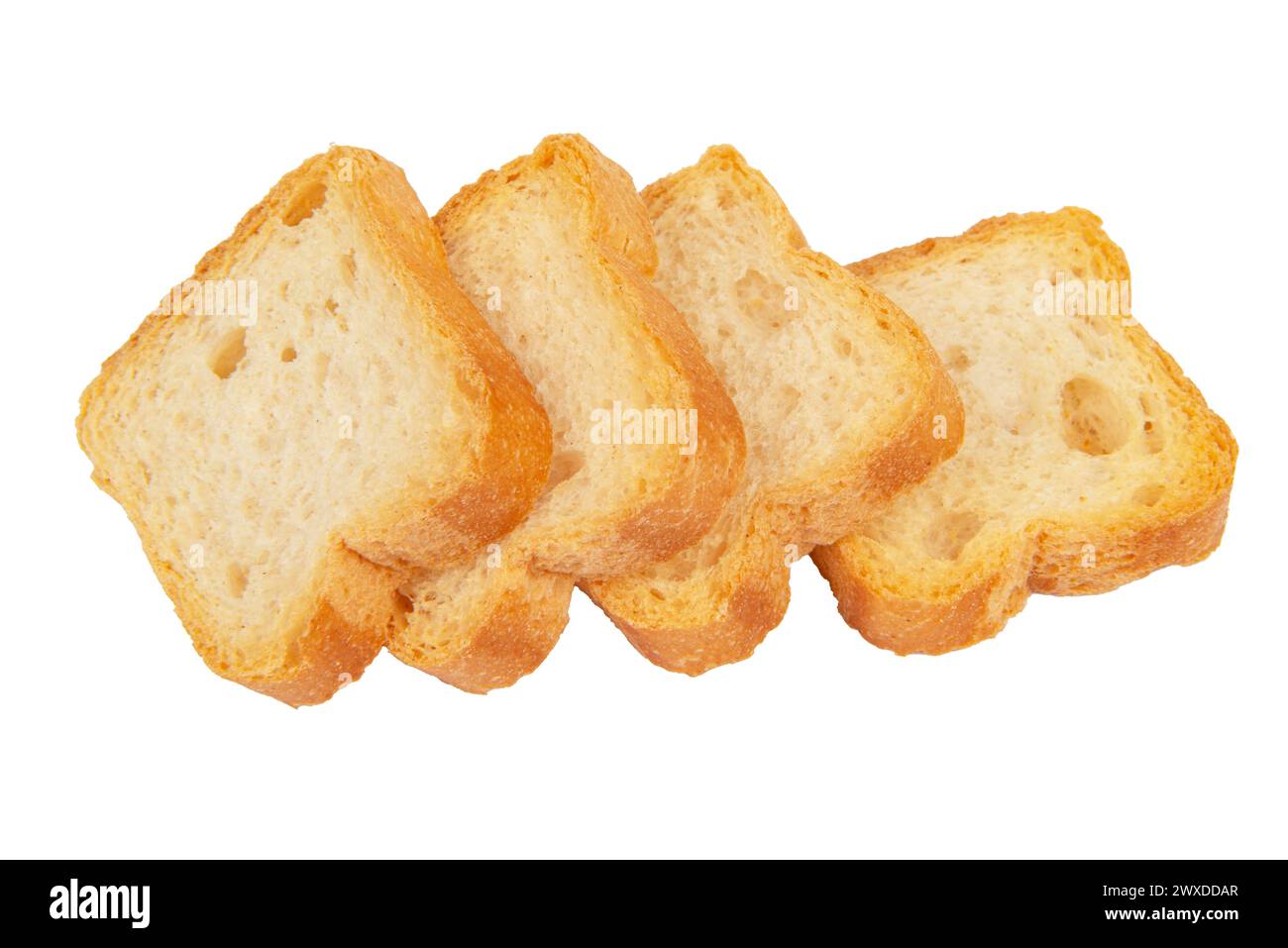 Dehydrated small toast crostini crackers for breakfast or desserts ...