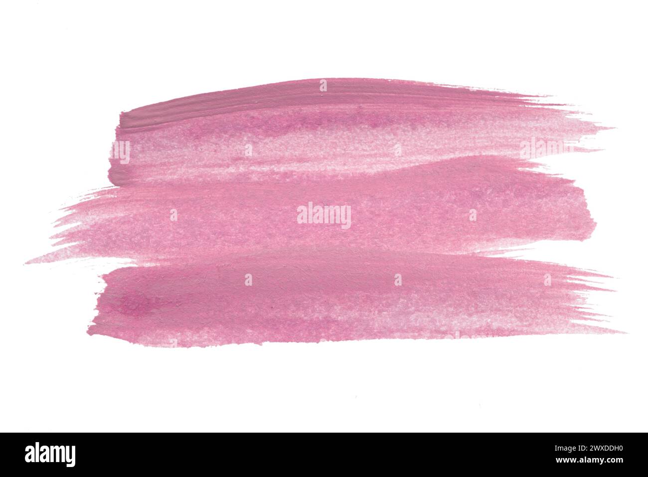 Colored brush stroke paiting over isolated background, canvas ...