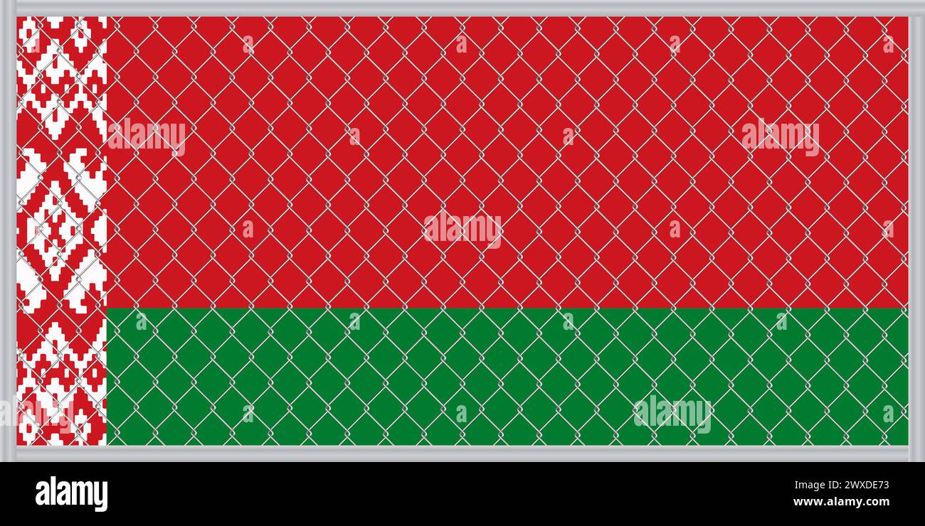 Vector illustration of the flag of the Republic of Belarus under the ...