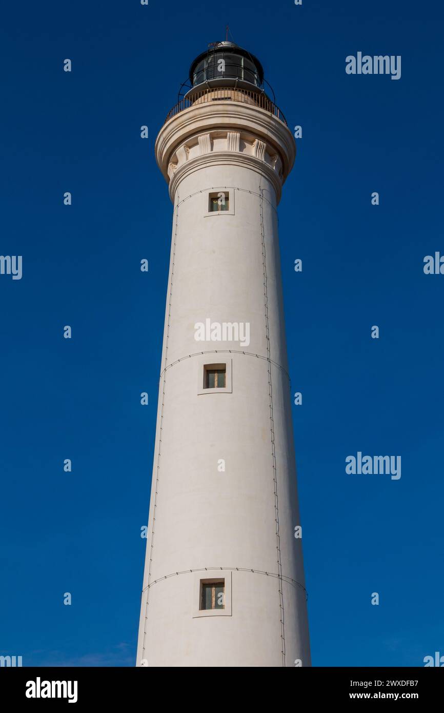 the white lighthouse tower of San Vito lo Capo Stock Photo - Alamy