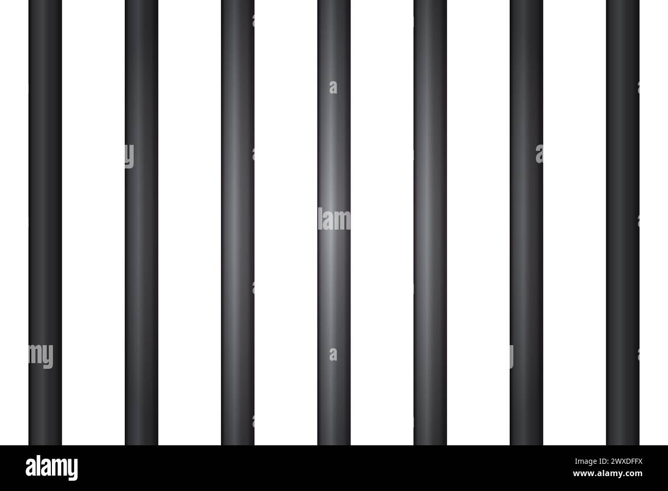 Prison Jail Bars Vector Illustration Isolated on White Background Stock ...