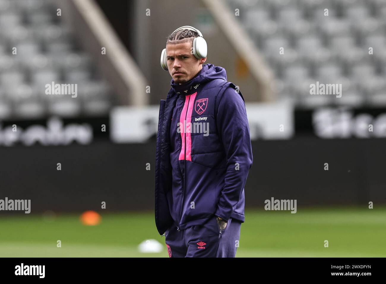 Kalvin Phillips of West Ham United arrives during the Premier League ...