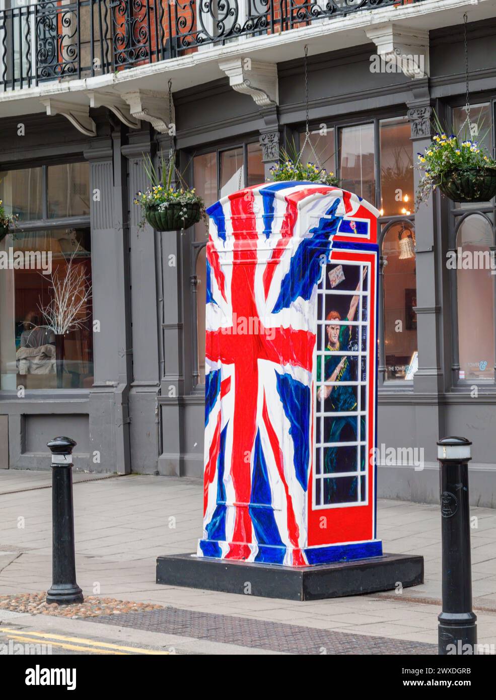 "Ring a Royal" public artwork by Timmy Mallett, a phone box painted in ...