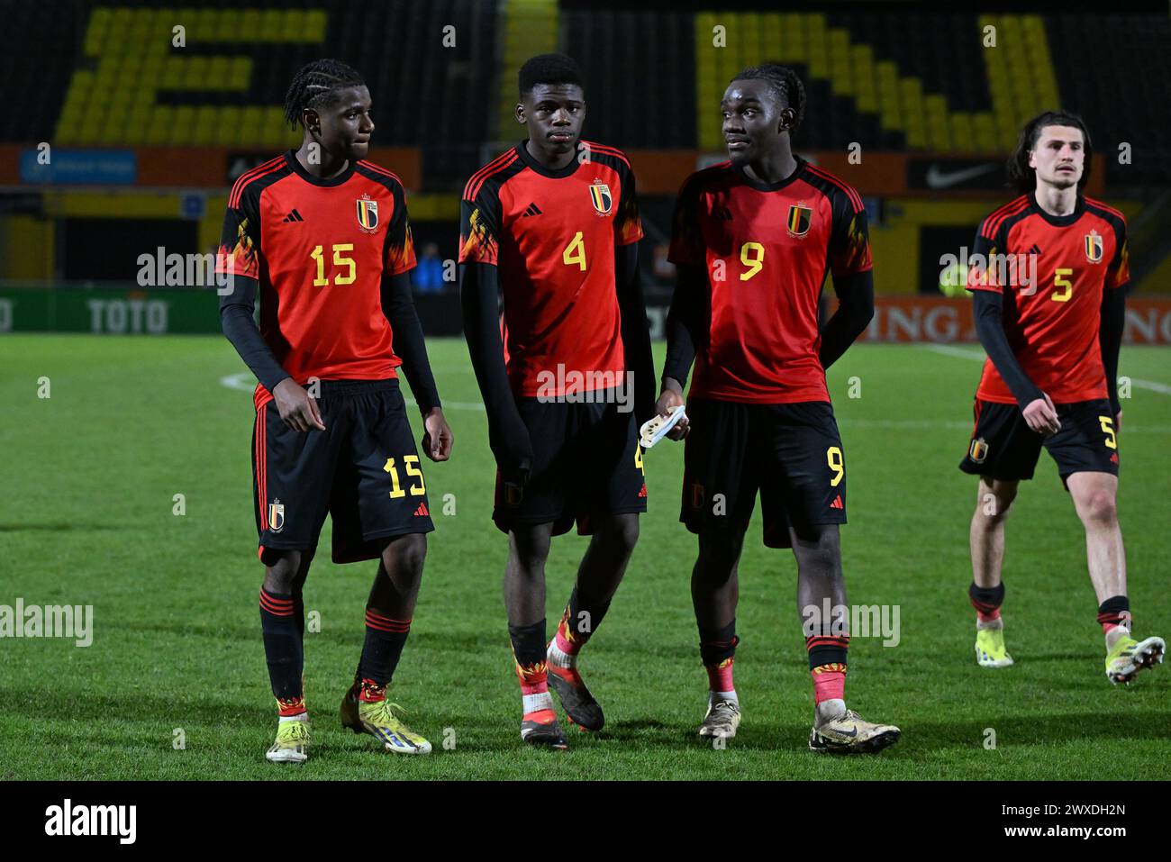 Madi Nsosemo (15) of Belgium, Josue Kongolo (4) of Belgium, Frederic ...