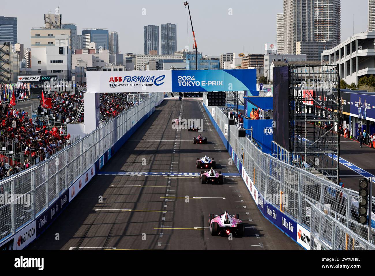 Tokyo, Japan. 30th Mar, 2024. Drivers compete during the FIA Formula E ...