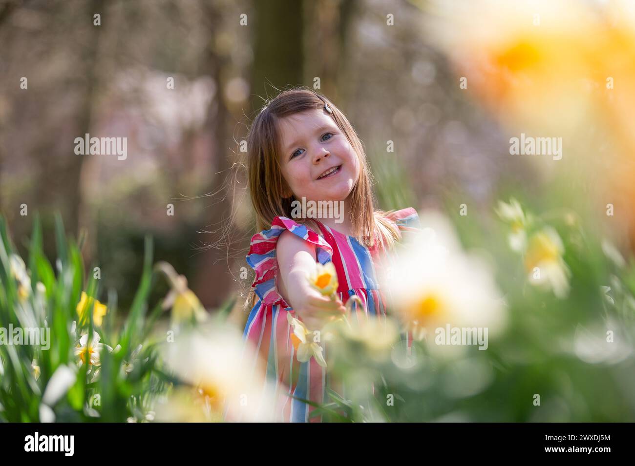 Dudley, West Midlands, UK. 30th Mar, 2024. Four year old Millie ...