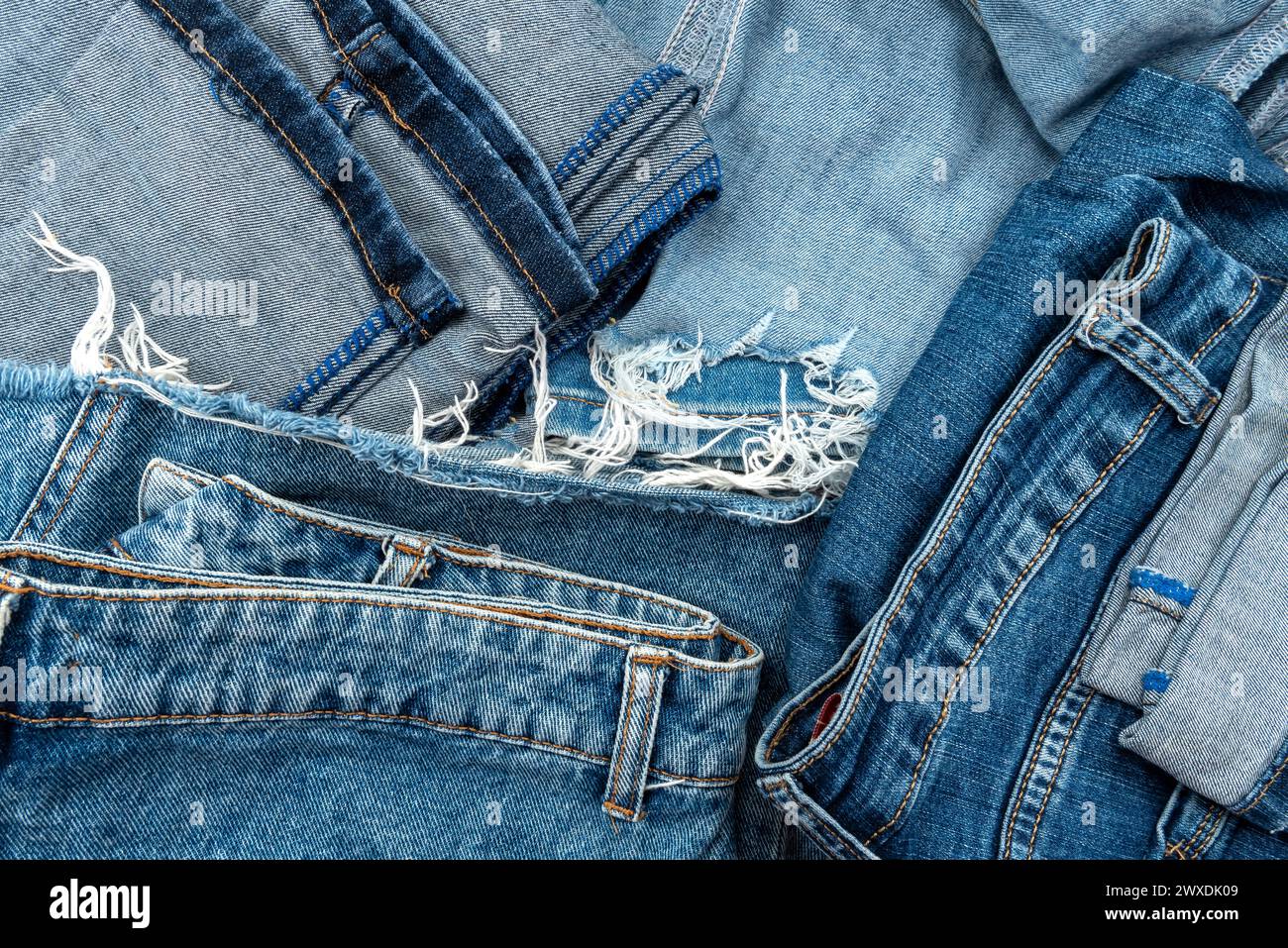 Old worn out jeans hi-res stock photography and images - Alamy