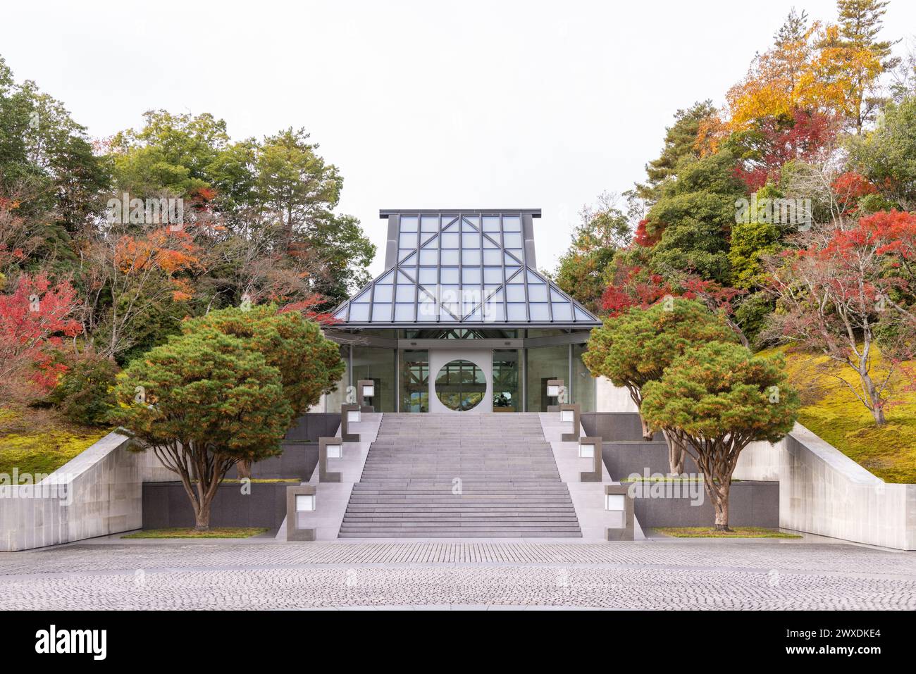 Miho Museum designed by architect I.M. Pei located southeast of Kyoto, Japan, in the Shigaraki ...