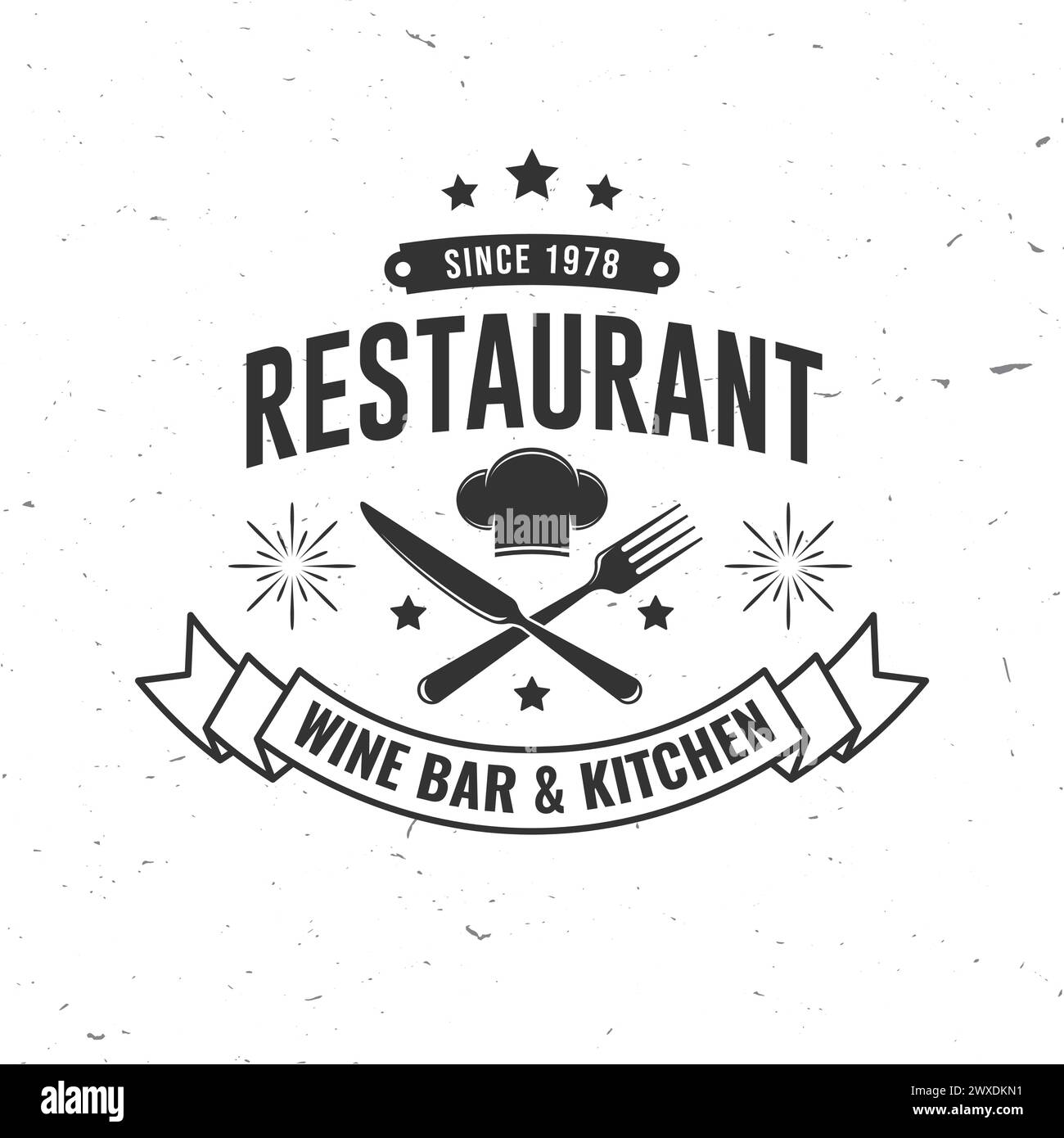 Restaurant shop, menu logo. Vector Illustration. Vintage graphic design ...