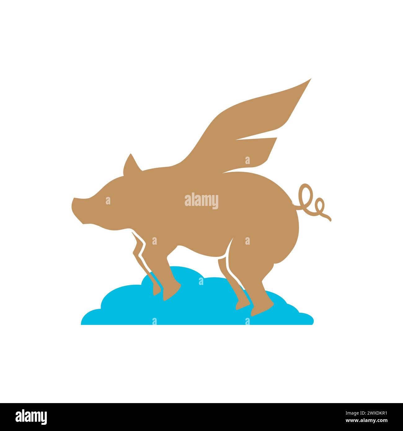Logo vector illustration of a flying pig Stock Vector Image & Art - Alamy