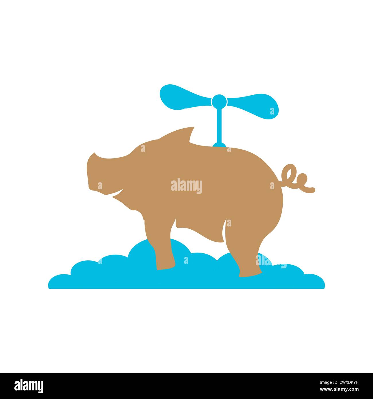 Logo vector illustration of a flying pig Stock Vector Image & Art - Alamy