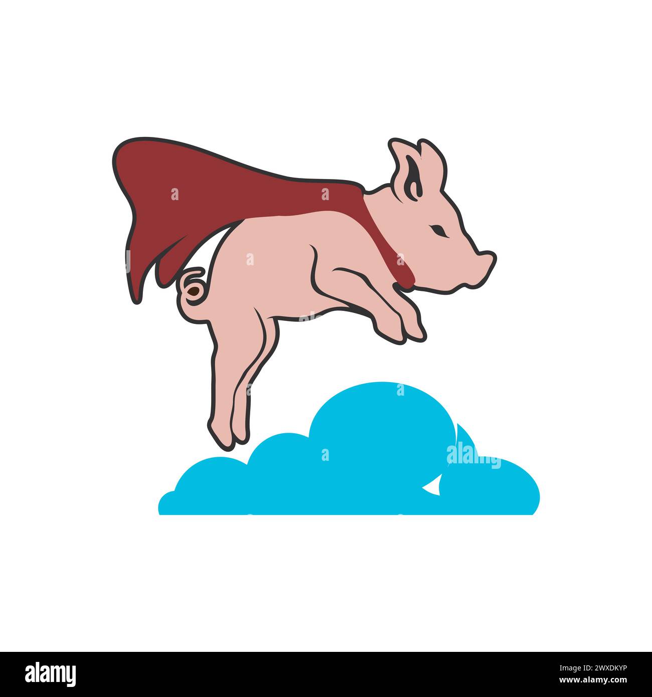 Flying pig logo hi-res stock photography and images - Alamy