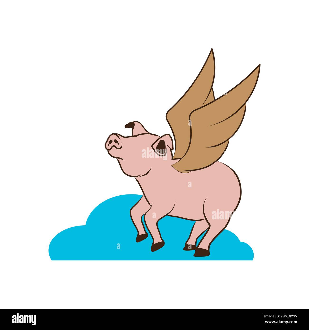 Flying pig logo hi-res stock photography and images - Alamy