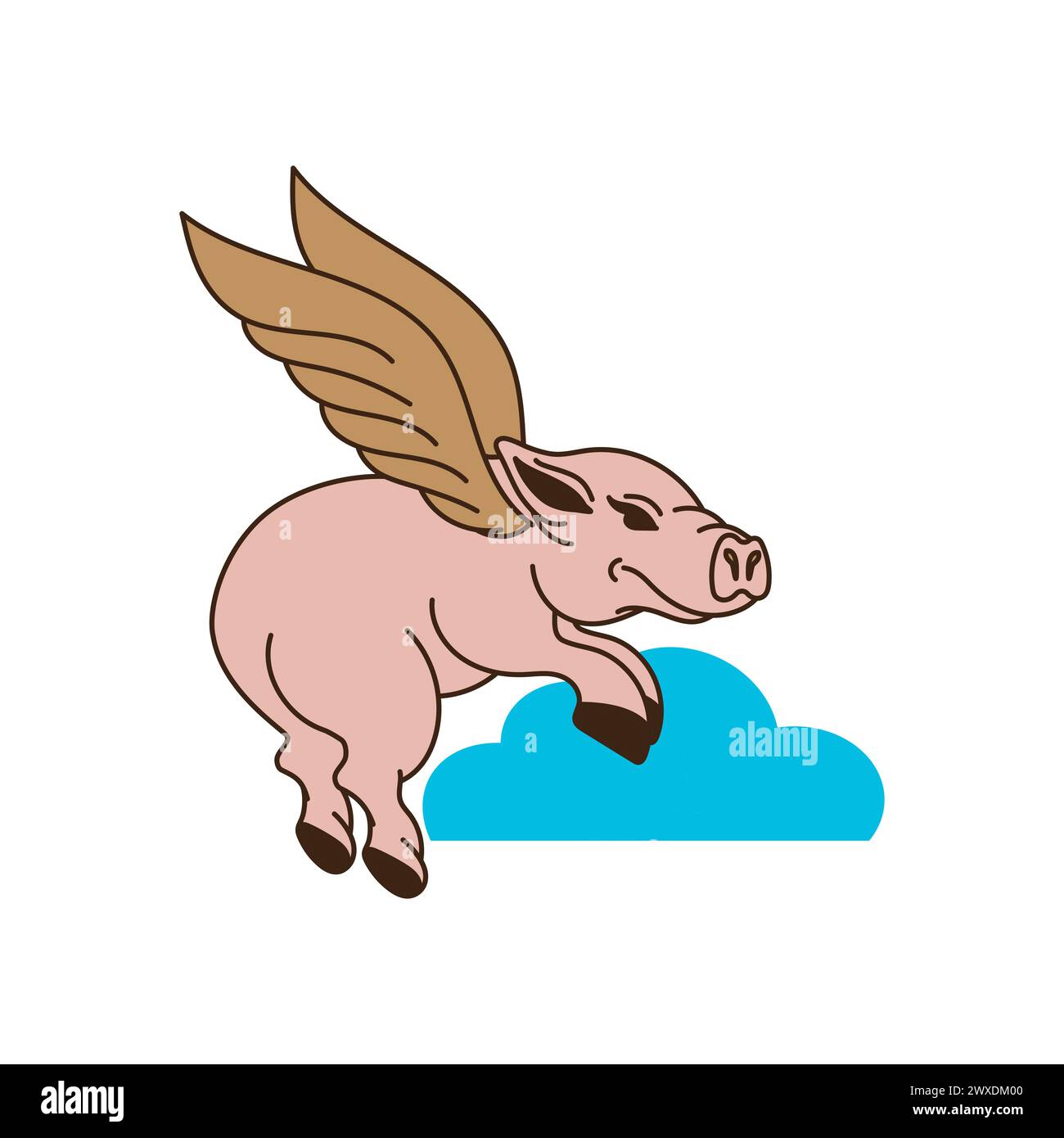 Flying pig logo hi-res stock photography and images - Alamy